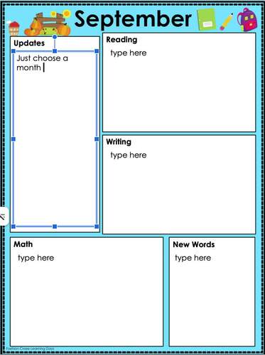 Digital Monthly Newsletter Templates for Parent Communication | TPT