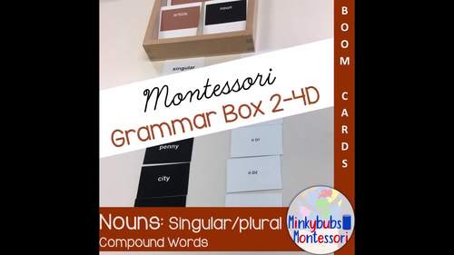 Montessori Grammar Box 2-4D BOOM Singular Plural NO Change Virtual Grammar
