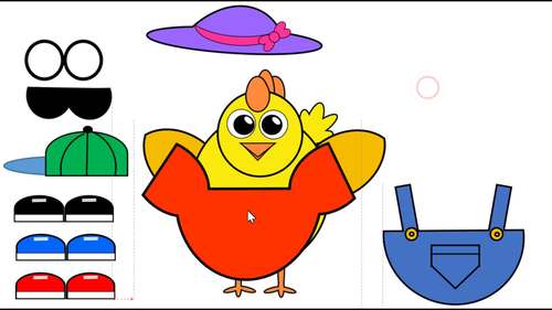 Dress-up the Baby Chick! Drag & Drop Activity by Miss Renee OT | TPT