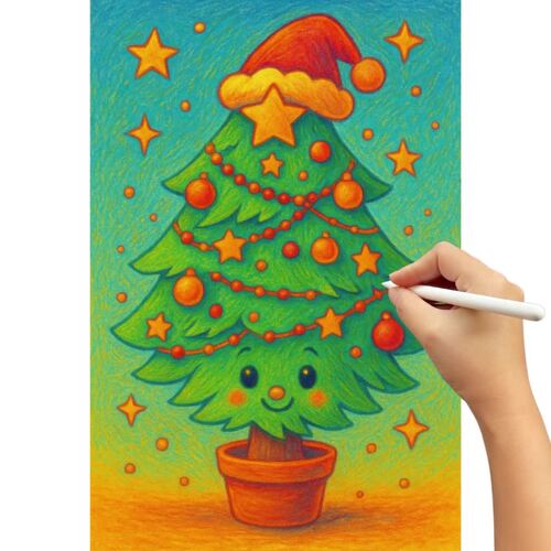 Christmas Tree Coloring Pages | 20 Fun Holiday Sheets + Color Cover