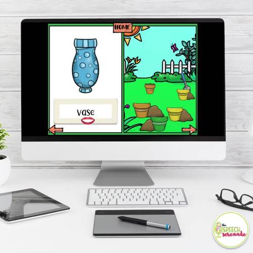 NO PRINT Spring Garden Articulation - S Edition for Distance Learning