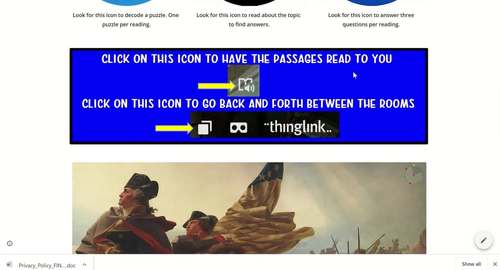 George Washington DIGITAL ESCAPE ROOM for Google Drive® by Think Tank