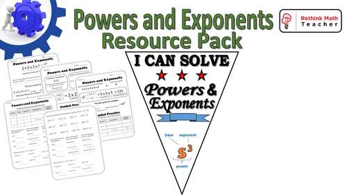 Powers and Exponents - Learning Station Resource Pack DIGITAL BUNDLE