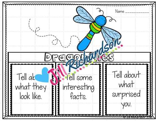 Dragonflies Kindergarten, First Grade & Second Grade Writing ESL Spring