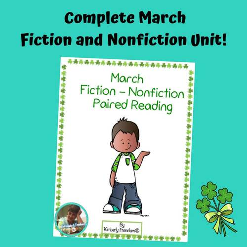 March Fiction & Nonfiction Paired Reading Passages, Task Cards, Sketch ...