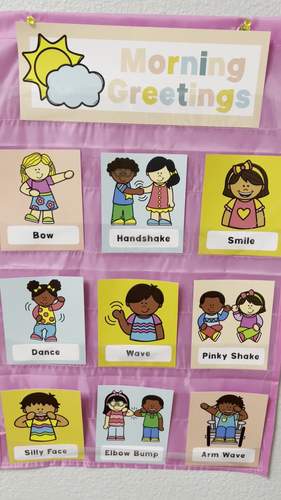 Morning Greetings Choices SEL Boho Rainbow Classroom by Preschool Packets
