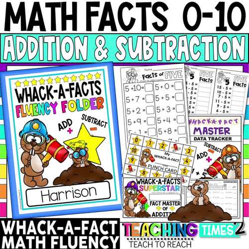Math Facts Fluency BUNDLE | Addition, Subtraction, Multiplication Facts ...