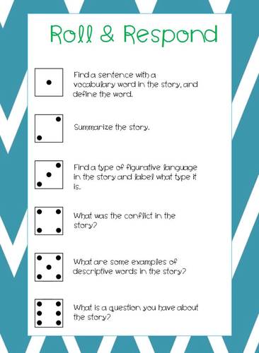 Roll & Respond by Katie Elder | TPT