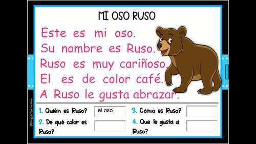 DIGITAL Reading in Spanish by Bilingual Teacher Hive | TPT