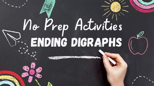 Ending Digraphs Worksheet Packets + Activities UTK, PreK, Kindergarten ...