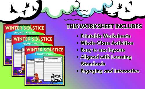 Seasonal Writing Fun: 20 Winter Solstice Prompts for Grades 3-8 | TPT