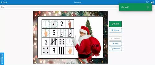 Christmas Boom Cards Number Sense Numbers 1-10 Kindergarten Math Boom Cards