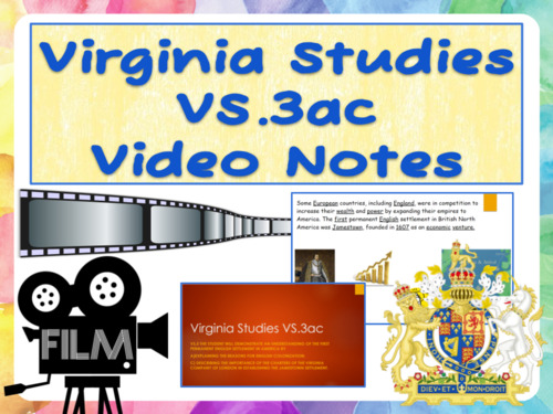 Virginia Studies VS.3ac Notes Recording by Land of Learning by Laura