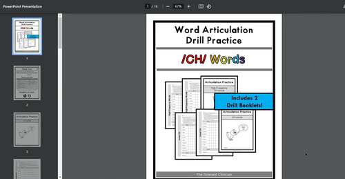 CH Sound Articulation Word Lists Speech Therapy Activities Progress ...