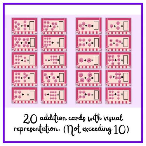 Add and subtract to 10 Math Center task cards by 123MissPoppins | TPT