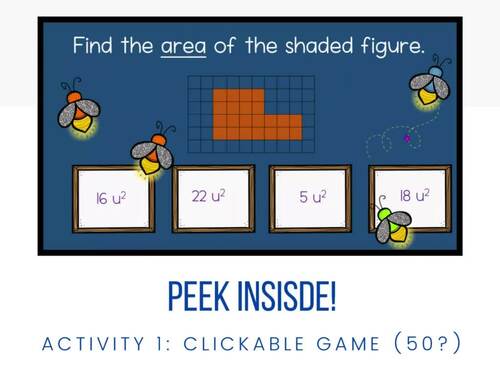 Perimeter & Area Word Problems Digital Camping Games by Pufferfish Puzzles