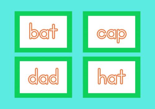 CVC Words Flashcards in Colorful Simple Style by DISIGNER POFESSIONAL