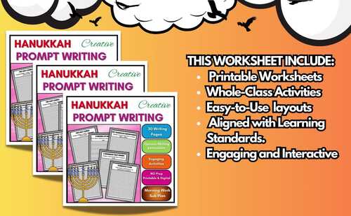 Hanukkah Creative Writing Prompt Activities Morning Work 4th,5th,6th ...