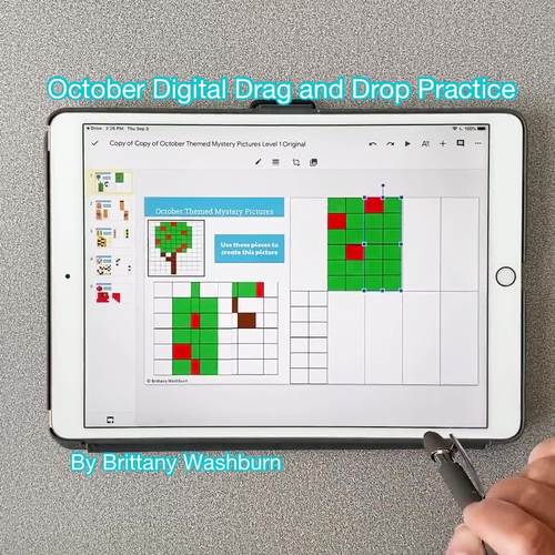 October Themed Digital Puzzles for Mouse or Trackpad Practice | TpT