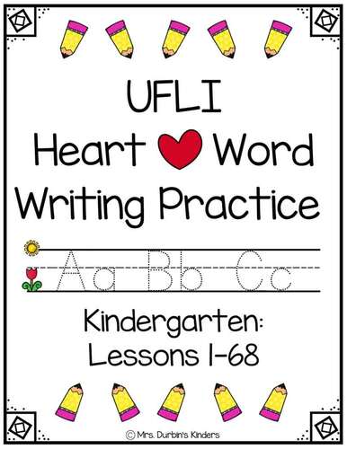 UFLI Heart Word Writing Practice | Kindergarten by Mrs Durbins Kinders