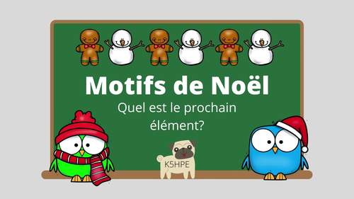 FRENCH: Patterns, What Comes Next? Math, Patterning, Video and SLIDES!!