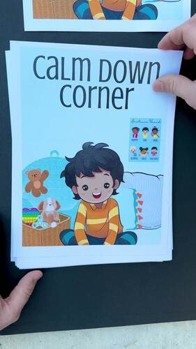 Calm Down Corner Visuals--Social Emotional Learning for Toddler ...