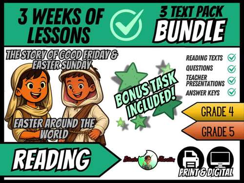 Christian Easter Bundle | Reading Comprehension | Grades 2/3 | TPT
