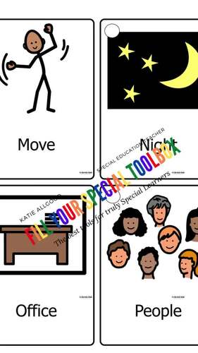 Adapted ABC Word Flashcards (A - Z) by Fill Your Special Toolbox