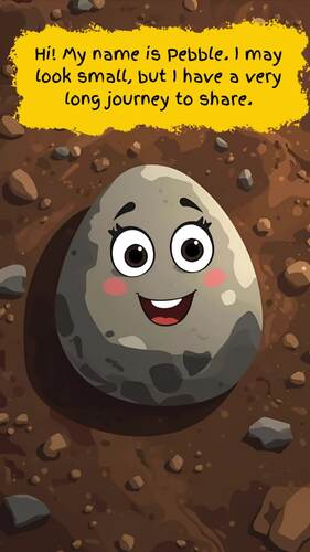 Pebble’s Long Journey: The Rock Cycle Story for Kids by Pinksy Publications