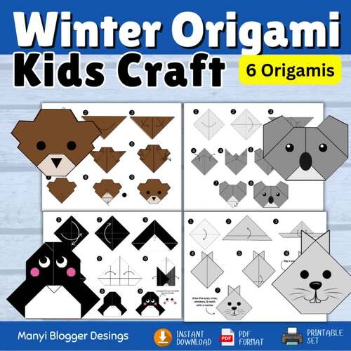 Winter Origami Craft for Kids – Step-by-Step Paper Folding Activities