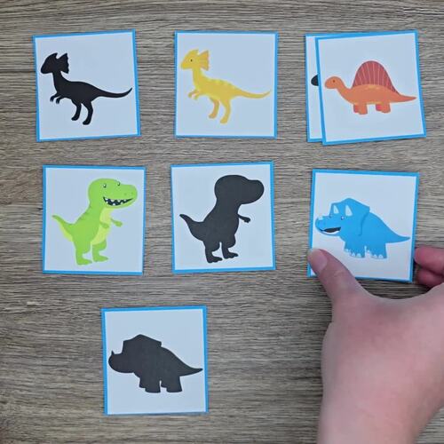 Dino Shadow Match Game by HH Fun and Learning | TPT
