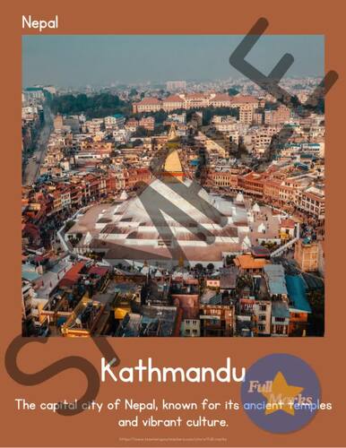 Nepal Classroom Poster Set Real Photo Cultural Decor Boho Modern ...