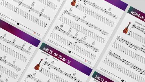 Brahms' Waltz, Op. 39 No. 15 | Beginner Guitar Sheet Music & TAB by ...