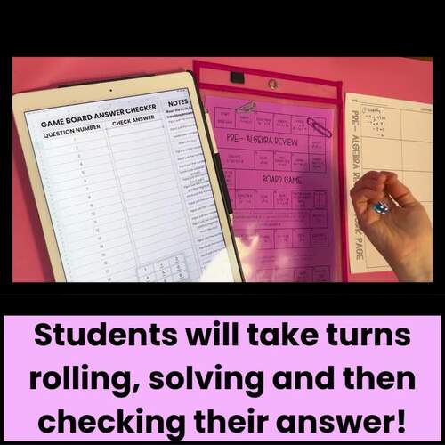 Pre Algebra Review Board Game | 8th Grade Math Review Game| Self ...