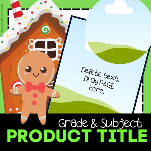 CANVA Product Preview Video TEMPLATE | GINGERBREAD MAN Design | TPT