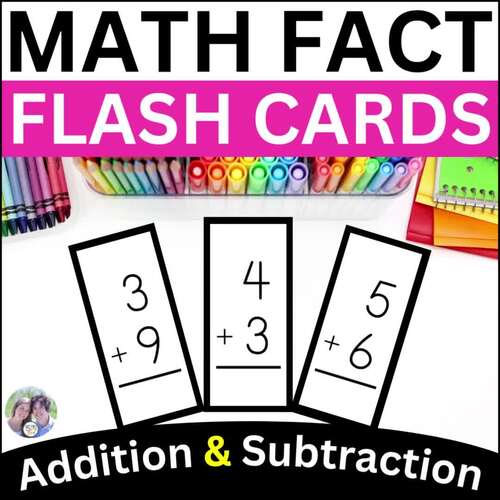 Addition and Subtraction Within 20 Flash Cards 1st 2nd Grade Math ...
