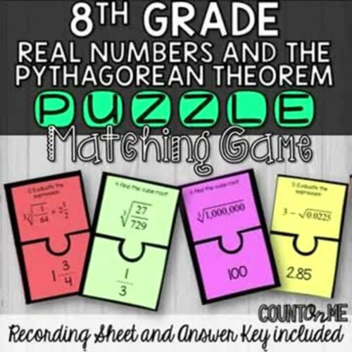 Real Numbers And The Pythagorean Theorem Matching Game by Thriving ...