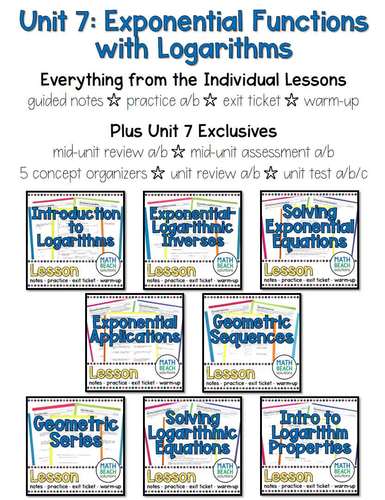 Unit 7: Exponential Functions with Logarithms - Algebra 2 Curriculum
