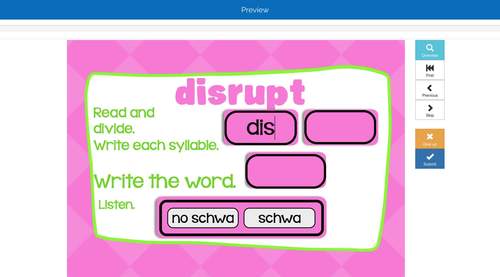 BOOM Cards schwa or No Schwa 3.1 & 3.2 Syllable Division Interactive ...