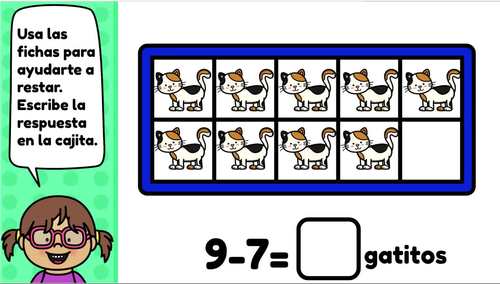 Google Slides and Seesaw Math in Spanish- Los animales- 180 Slide Bundle