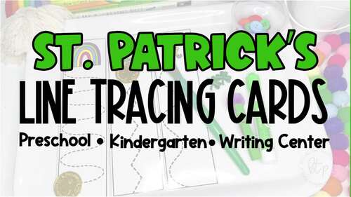 St. Patrick's Day Preschool Pre-K Writing Center - March Line Tracing ...