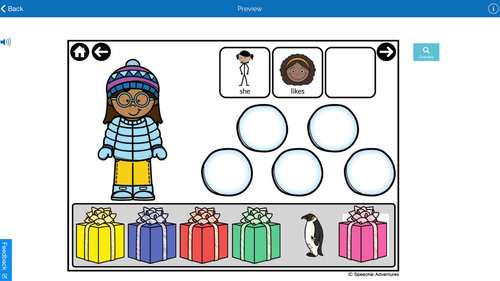 Winter Themed Pronouns | Boom Cards™ by Speechie Adventures | TpT