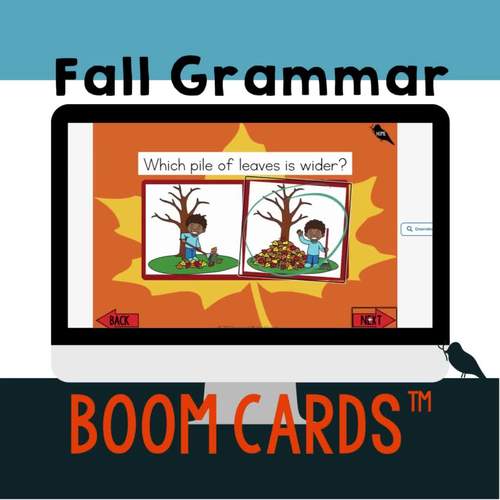 Fall Comparative & Superlative Adjectives & Adverbs Hybrid Cards & Boom ...