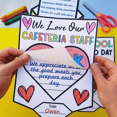 Cafeteria Appreciation Day Thank You Cards,School Lunch Hero Day ...