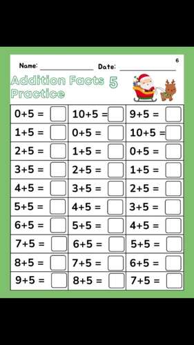Christmas Addition Facts 0–10 | Doubles & Near Doubles | Make 10 Worksheets