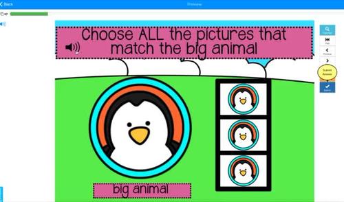 Boom Cards™ Errorless Learning Matching Animals Digital Task Cards