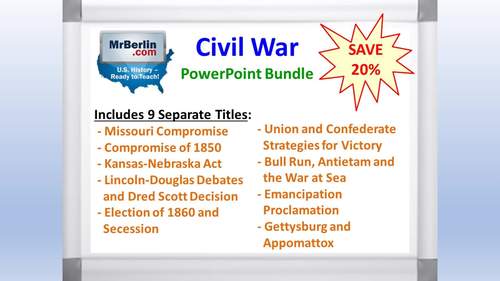 Civil War PowerPoint Bundle by MrBerlin | TPT