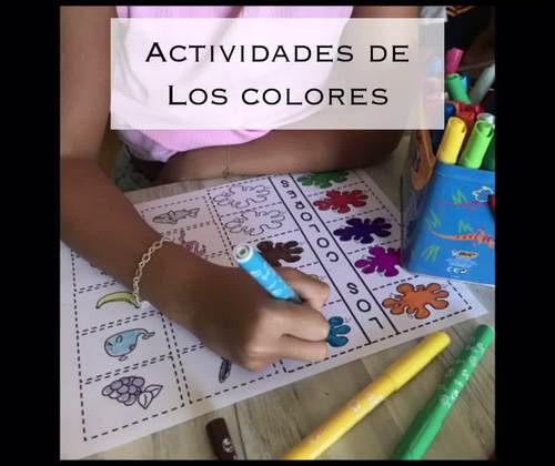 Los colores: Actividades y hojas de trabajo | Color activities in Spanish