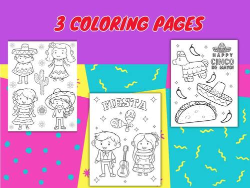 Cinco De Mayo Activity Sheets- Cinco De Mayo Coloring - Cinco De Mayo Maze