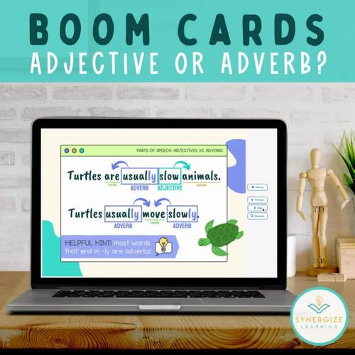 Adverbs vs. Adjectives - version 2 [Boom Cards] by Synergize Learning ...